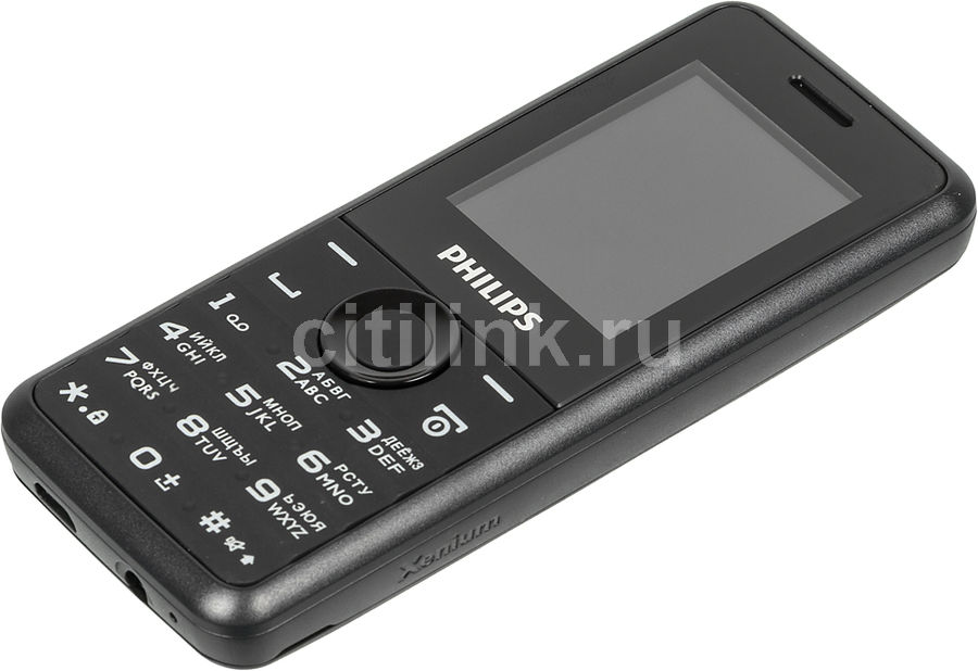 Характеристики Сотовый телефон Philips Xenium E103, черный (371743) смотреть в СИТИЛИНК