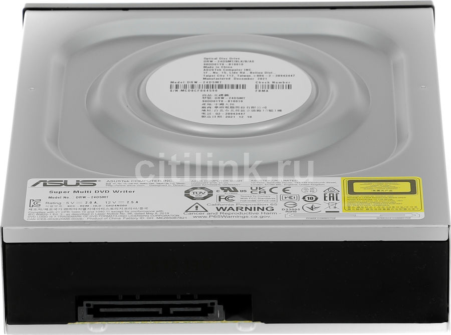 Характеристики Оптический привод DVD-RW ASUS DRW-24D5MT/BLK/B/AS ...