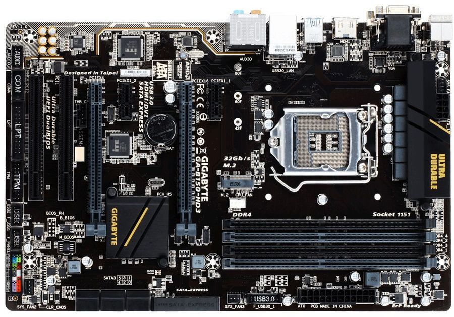 Характеристики Материнская плата GIGABYTE GA-B150-HD3, LGA 1151, Intel ...