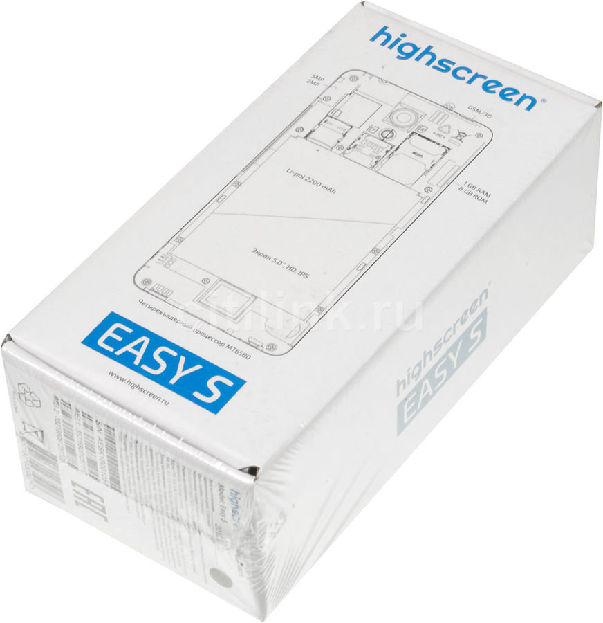 Смартфон Highscreen Easy S 8Gb, черный - купить в Ситилинк | 393984