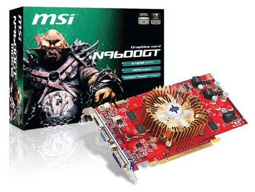 Характеристики Видеокарта MSI NVIDIA GeForce 9600 GT, 512МБ, DDR3, Ret ...