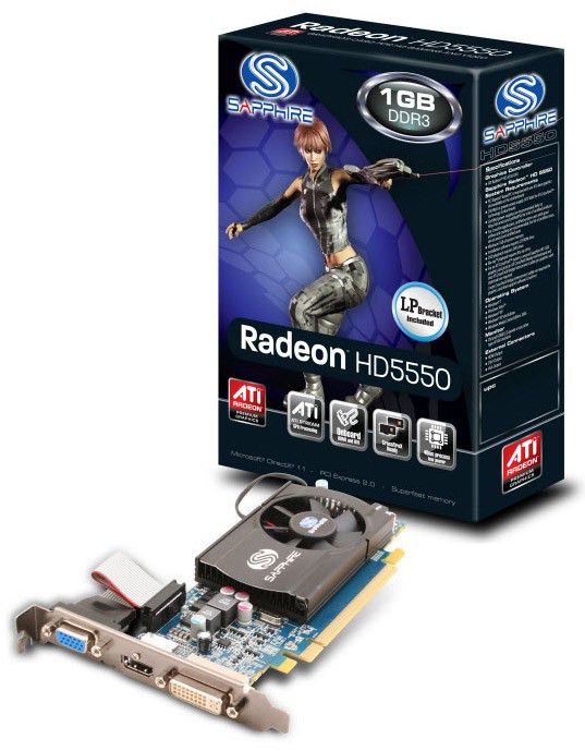 Характеристики Видеокарта Sapphire AMD Radeon HD 5550, 1ГБ, DDR3, oem ...