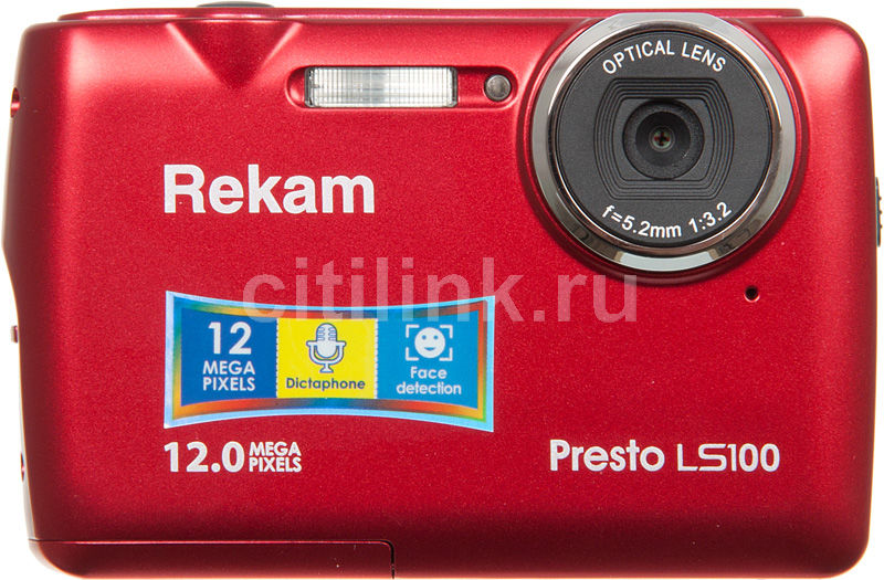 Цифровой фотоаппарат Rekam Presto LS100, красный - купить в Ситилинк ...