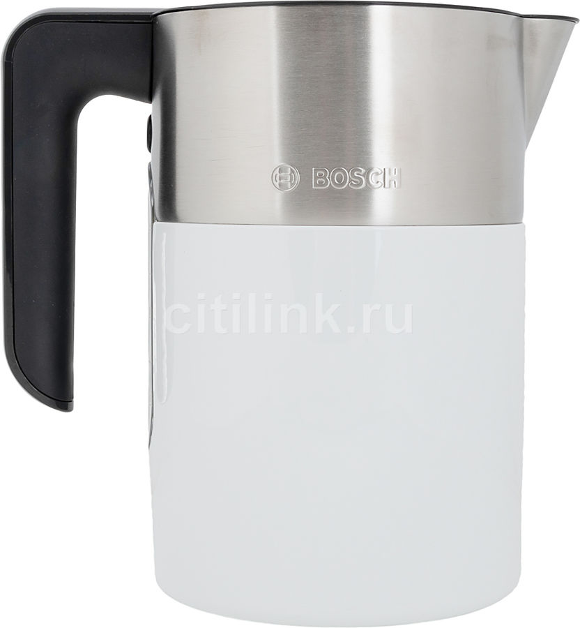 Чайник электрический BOSCH TWK8611P, 2400Вт, белый и серебристый ...