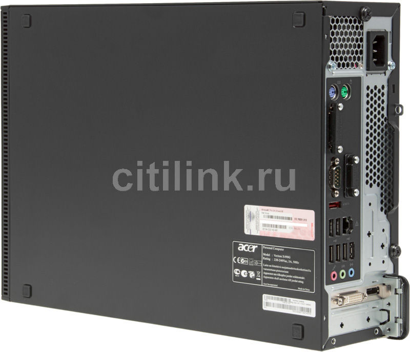 Характеристики Компьютер Acer Veriton X480G, Intel Celeron E3500, DDR3 2ГБ, 320ГБ, Intel GMA ...