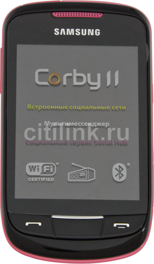 Характеристики Сотовый телефон Samsung Corby II GT-S3850, розовый ...