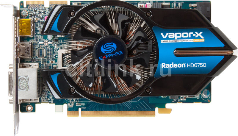 Характеристики Видеокарта Sapphire AMD Radeon HD 6750 1ГБ GDDR5, OC ...