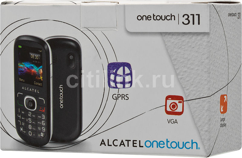 Сотовый телефон Alcatel OT-311, карбон - купить в Ситилинк | 634402