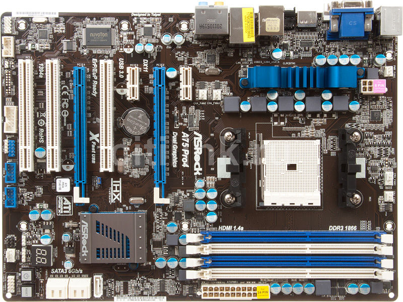 Характеристики Материнская плата ASROCK A75 PRO4, Socket FM1, AMD A75 ...
