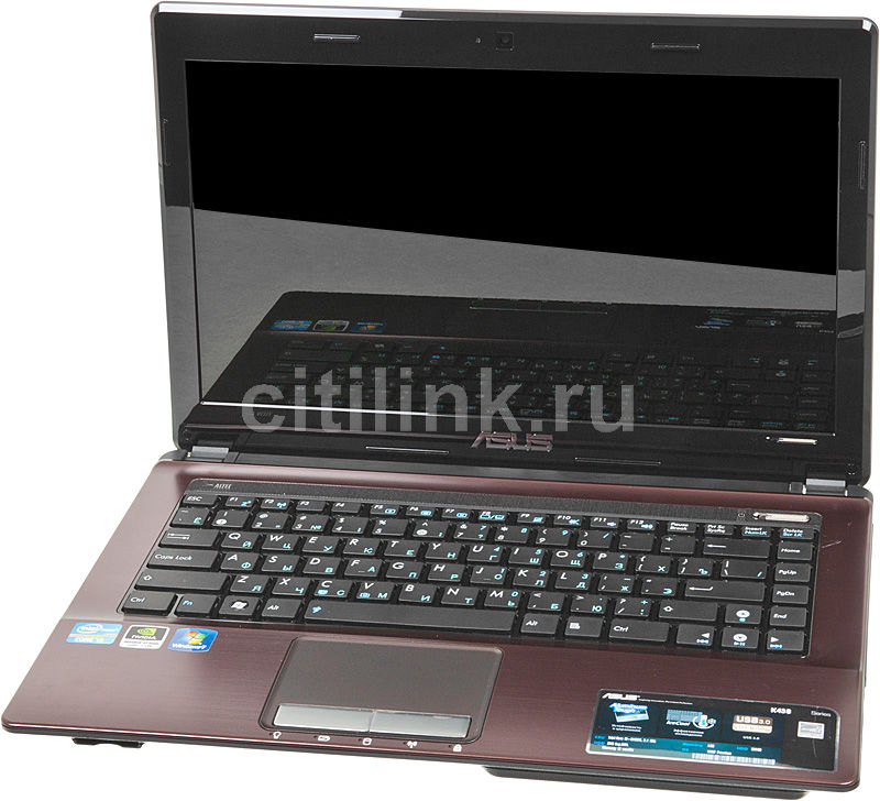 Ноутбук ASUS K43SJ-VX647V, 90N3VLDE4W2C25VD13AU, темно-коричневый ...