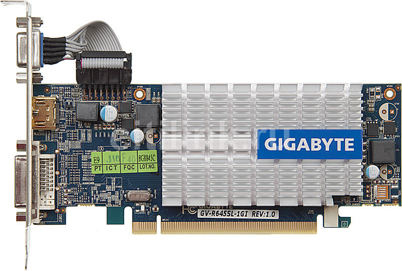 Характеристики Видеокарта GIGABYTE AMD Radeon HD 6450, 1ГБ, DDR3, Low ...