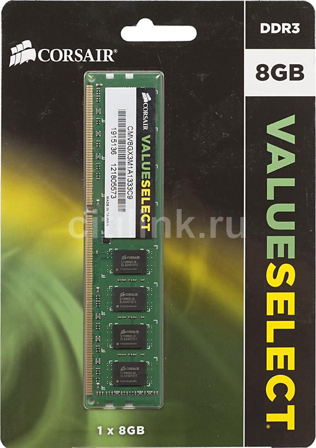Характеристики Оперативная память Corsair Cmv8gx3m1a1333c9 Ddr3 8ГБ