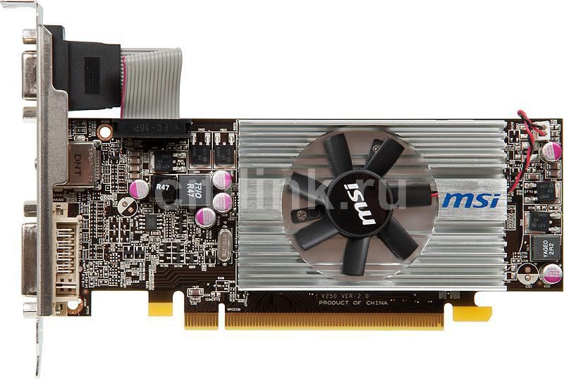 Характеристики Видеокарта MSI AMD Radeon HD 6570, 2ГБ, DDR3, Low ...