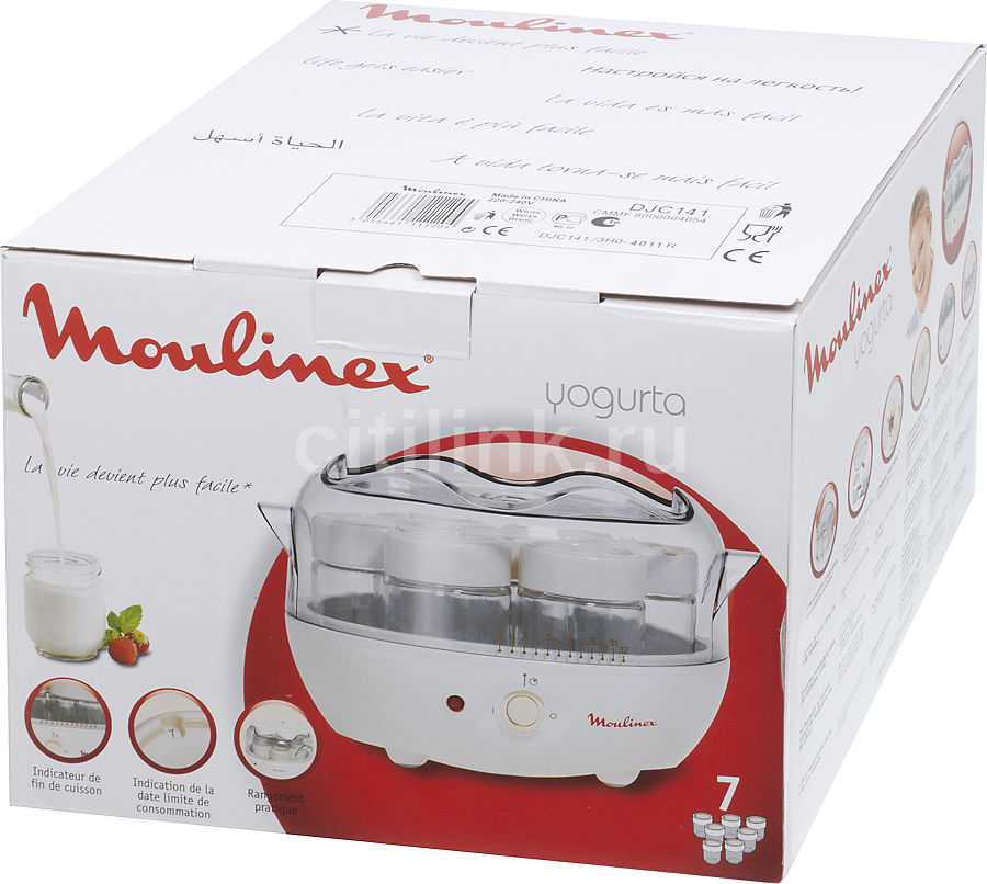 Йогуртница Moulinex DJC141 белый - купить в Ситилинк | 683371