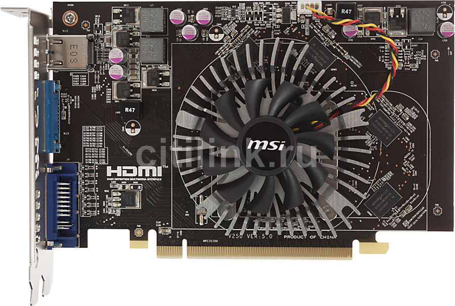 Характеристики Видеокарта MSI AMD Radeon HD 6670, 2ГБ, DDR3, Ret [r6670 ...