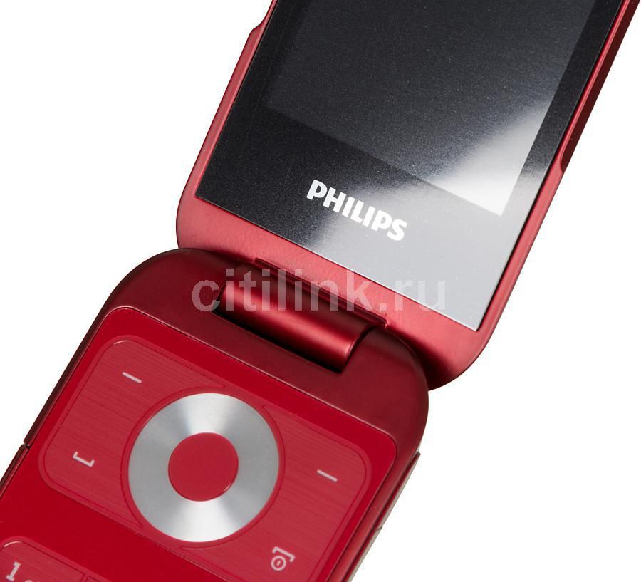 Характеристики Сотовый телефон Philips E320, красный (948411) смотреть в СИТИЛИНК